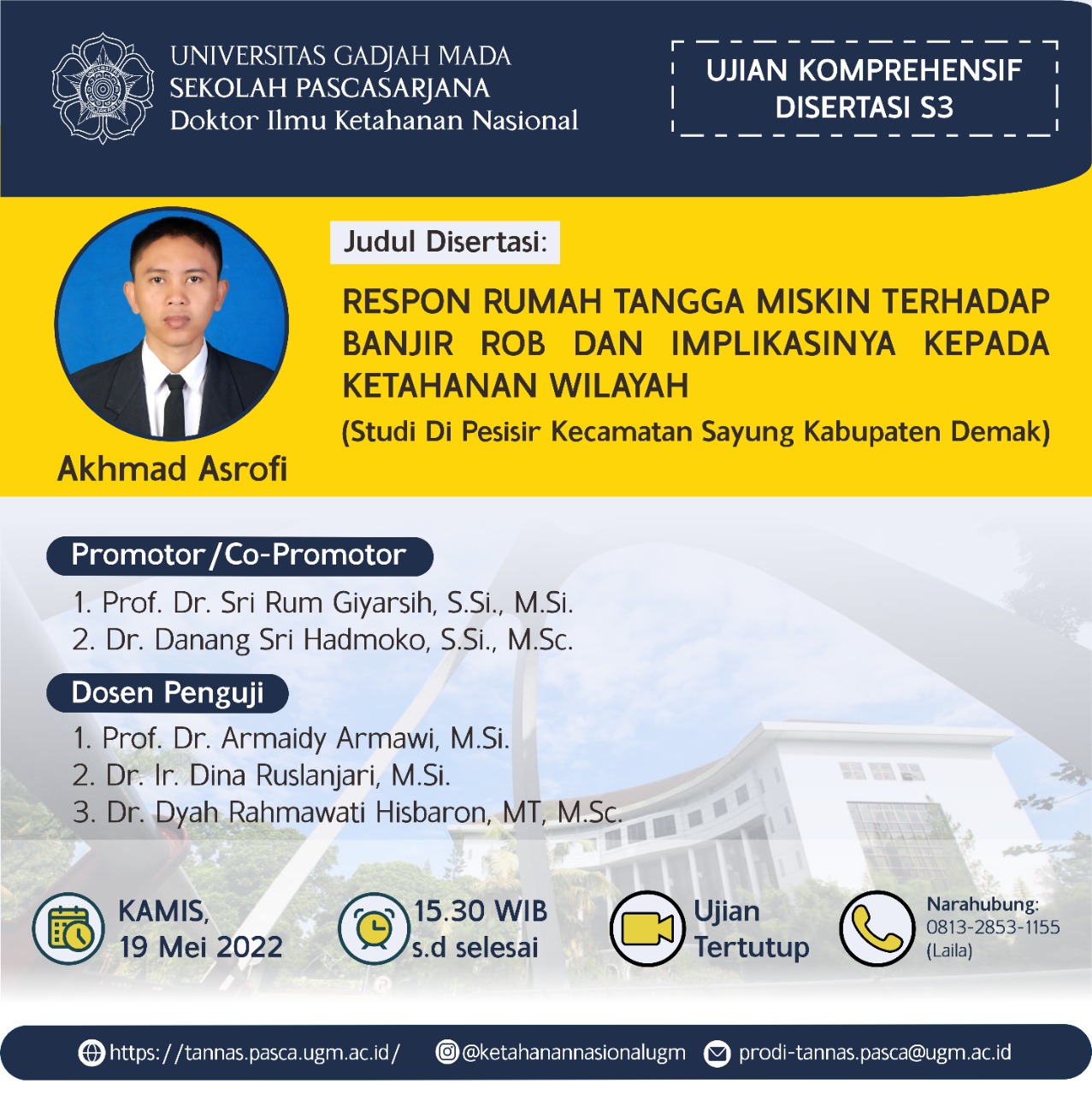 Ujian Komprehensif Disertasi – Akhmad Asrofi – Program Studi Ketahanan Nasional